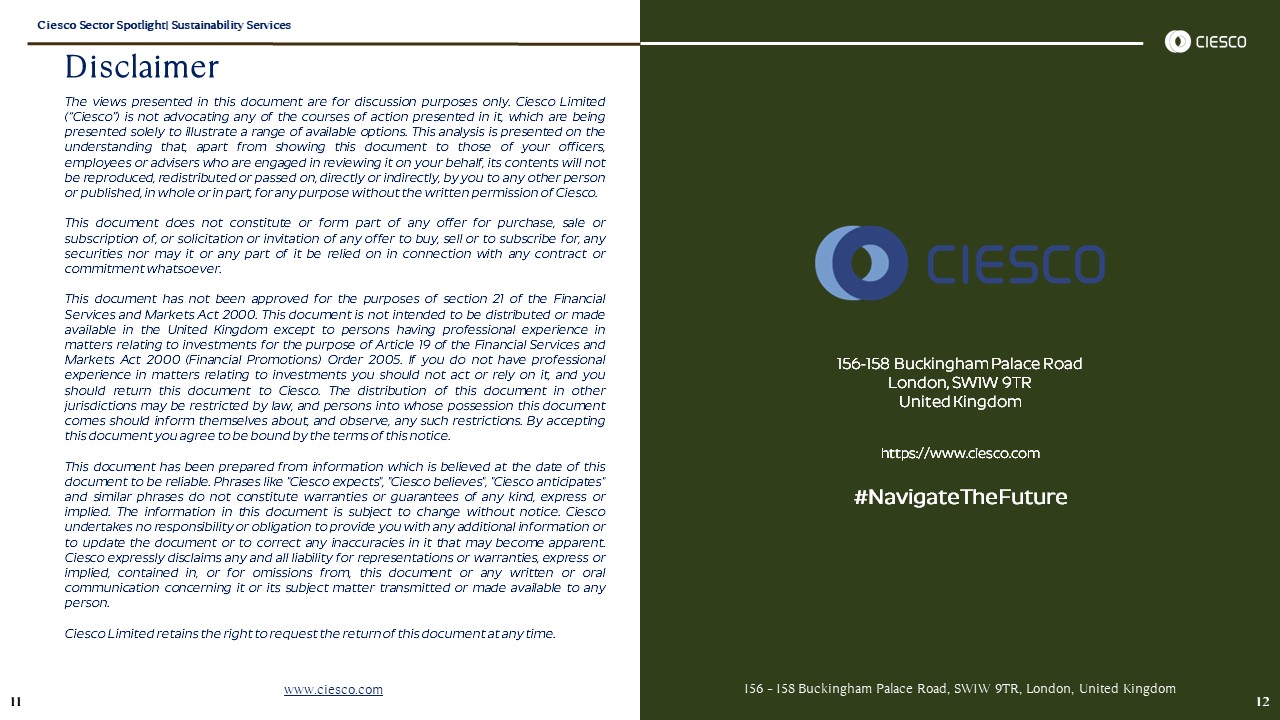 Ciesco Sector Spotlight: Sustainability, September 2023 - Ciesco